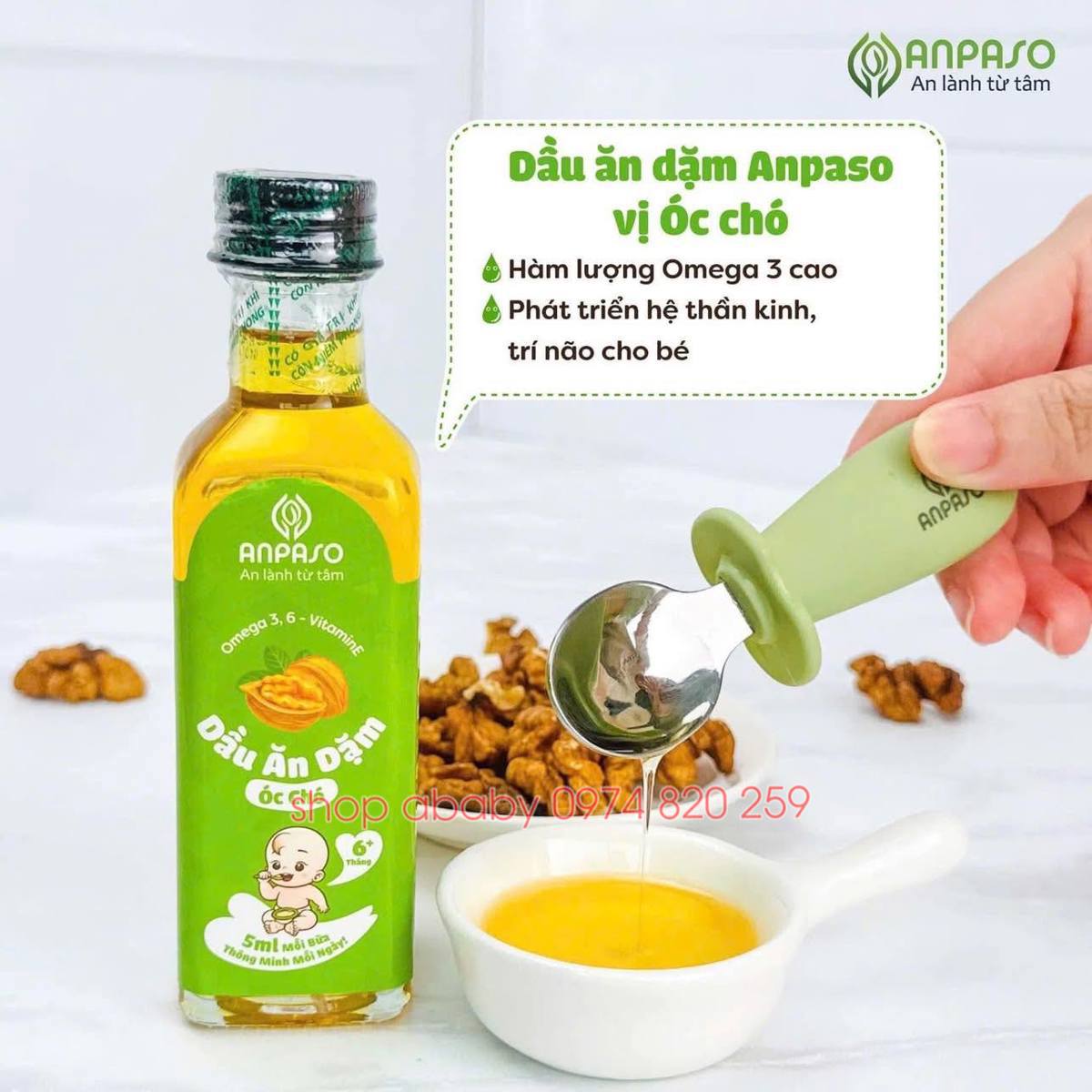 Dầu ăn dặm Anpaso 100ml | Dầu ăn,nước mắm,gia vị