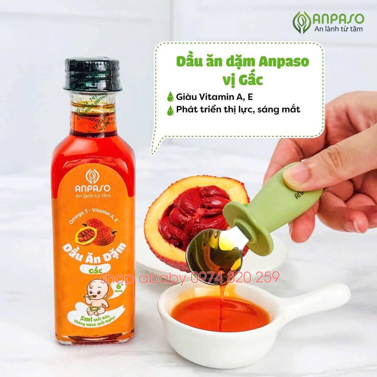 Dầu ăn dặm Anpaso 100ml | Dầu ăn,nước mắm,gia vị