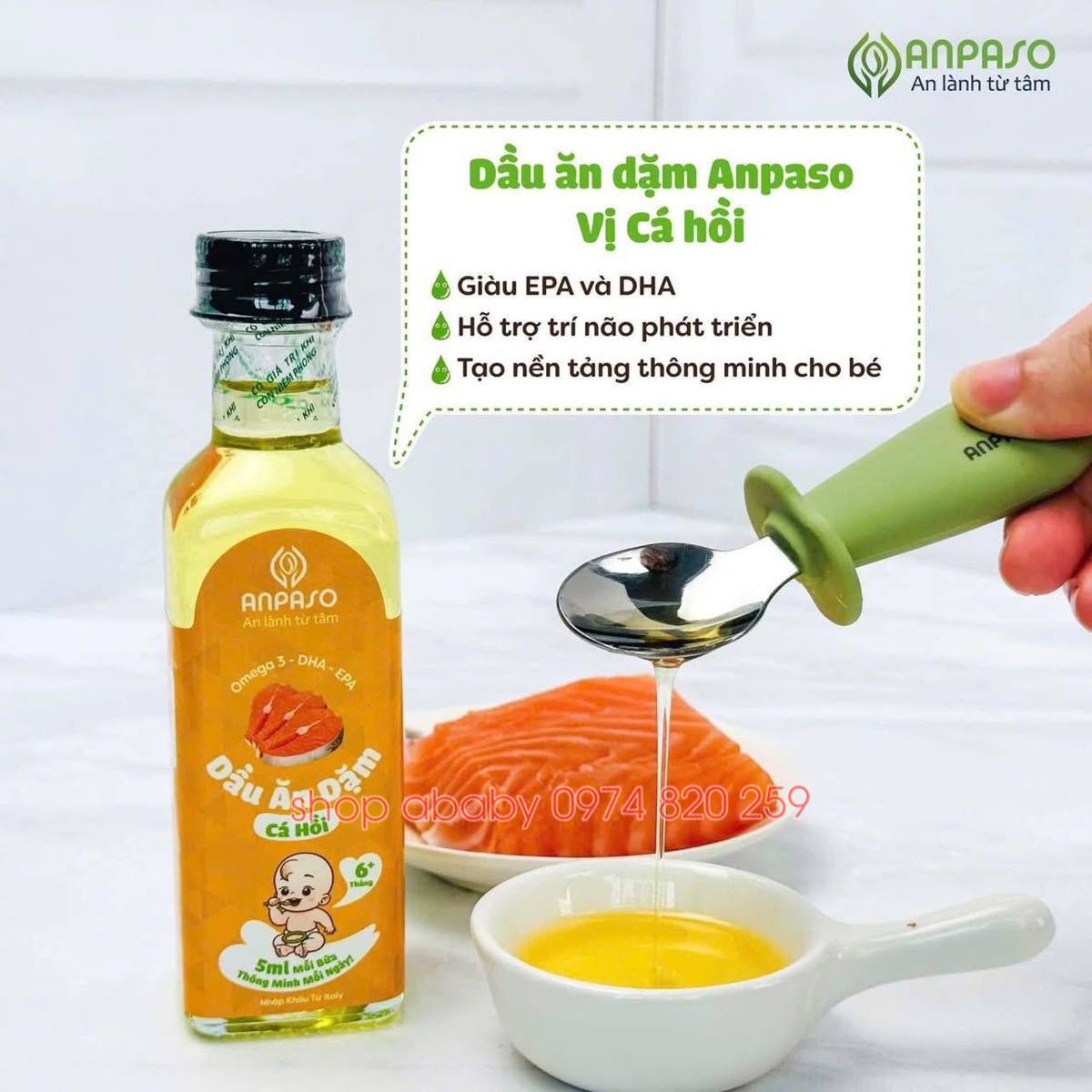 Dầu ăn dặm Anpaso 100ml | Dầu ăn,nước mắm,gia vị