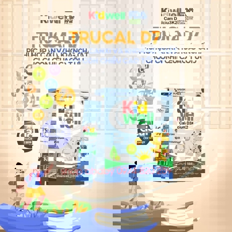 KidWell Calcium D3K2 (hộp 30 gói) (1y+) | Siro,kẹo bổ sung Vitamin