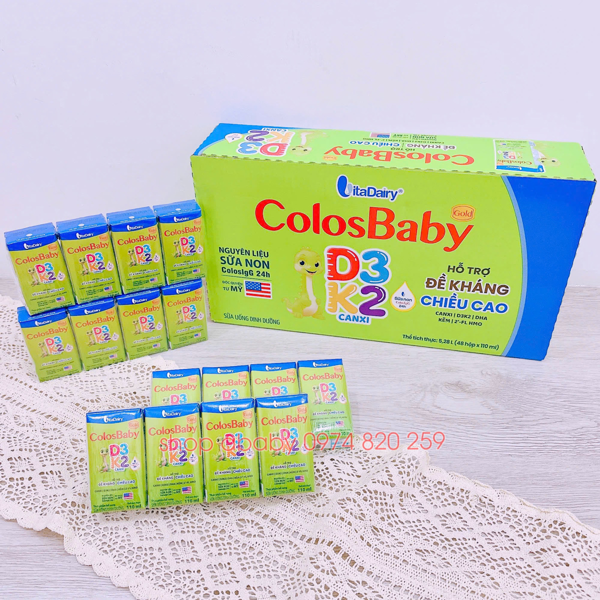 Lốc 4 hộp SPS ColosBaby Gold D3K2 110ml (1y+)(Th12/48Hộp) | Ababy