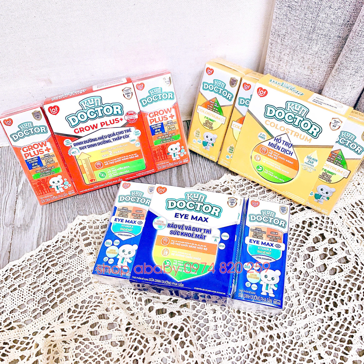 Lốc 4 hộp SPS Kun Doctor Grow Plus +(>1y) (thùng 12 lốc 48 hộp) | Sữa công thức pha sẵn