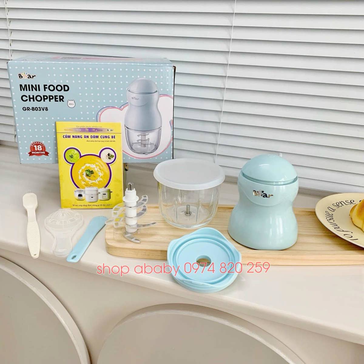 Máy xay 1 cối Bear 0.3L GR B03V8 | shop ababy - Cửa hàng cho mẹ và bé.