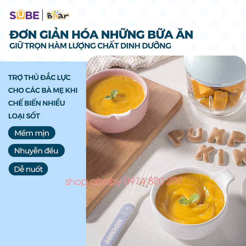 Máy xay 1 cối Bear 0.3L GR B03V8 | shop ababy - Cửa hàng cho mẹ và bé.