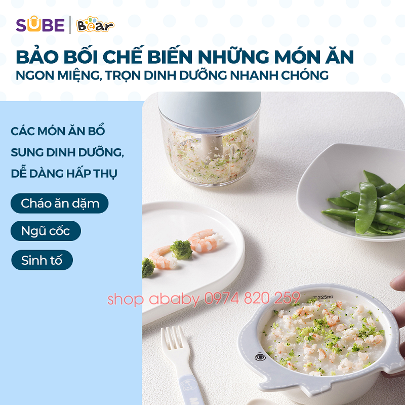 Máy xay 1 cối Bear 0.3L GR B03V8 | shop ababy - Cửa hàng cho mẹ và bé.