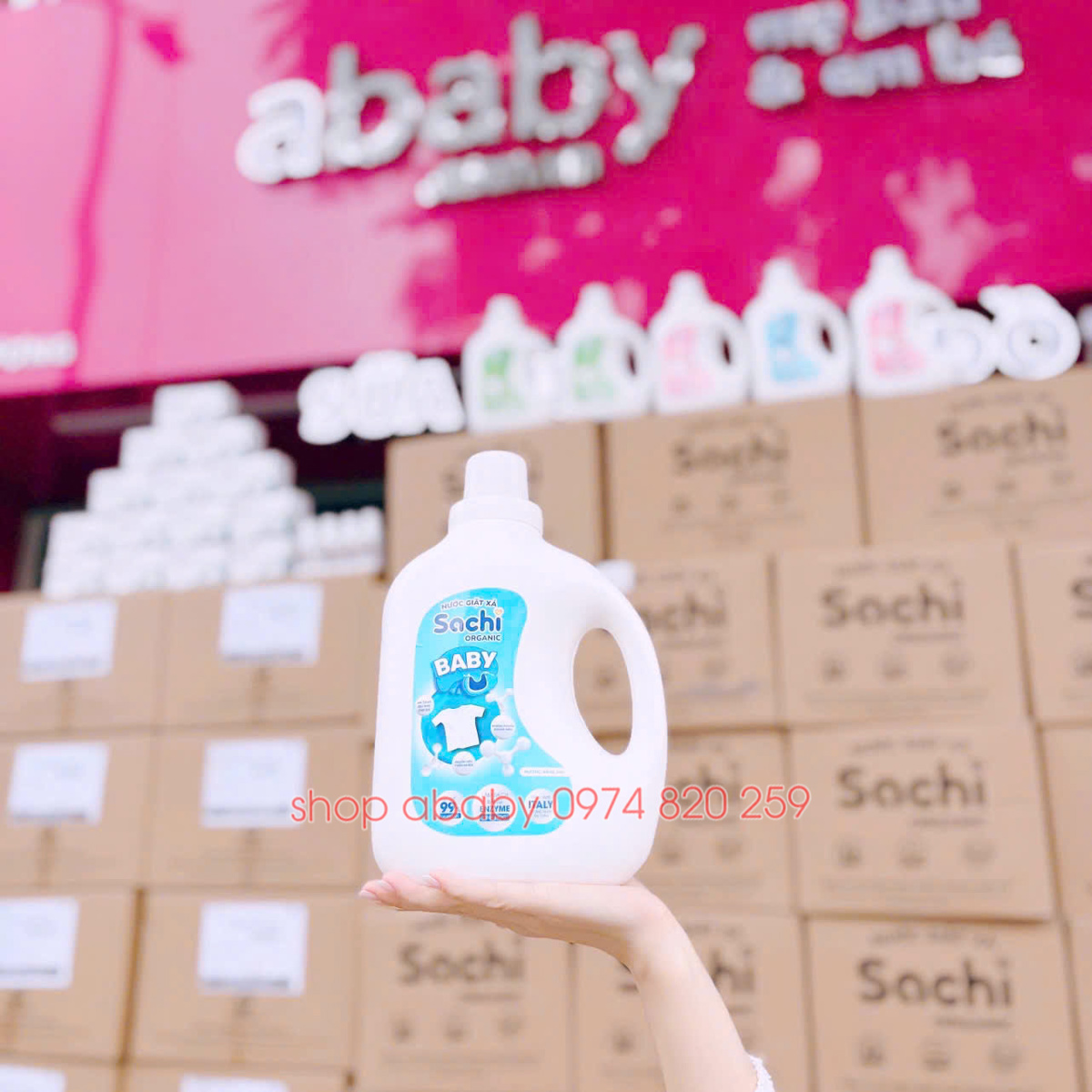 Nước giặt xả Sachi 2L | shop ababy - Cửa hàng cho mẹ và bé.