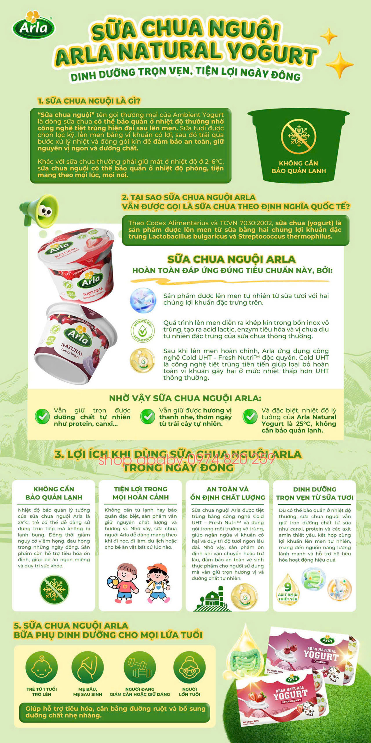 Sữa chua Arla ( 1y+) | shop ababy - Cửa hàng cho mẹ và bé.