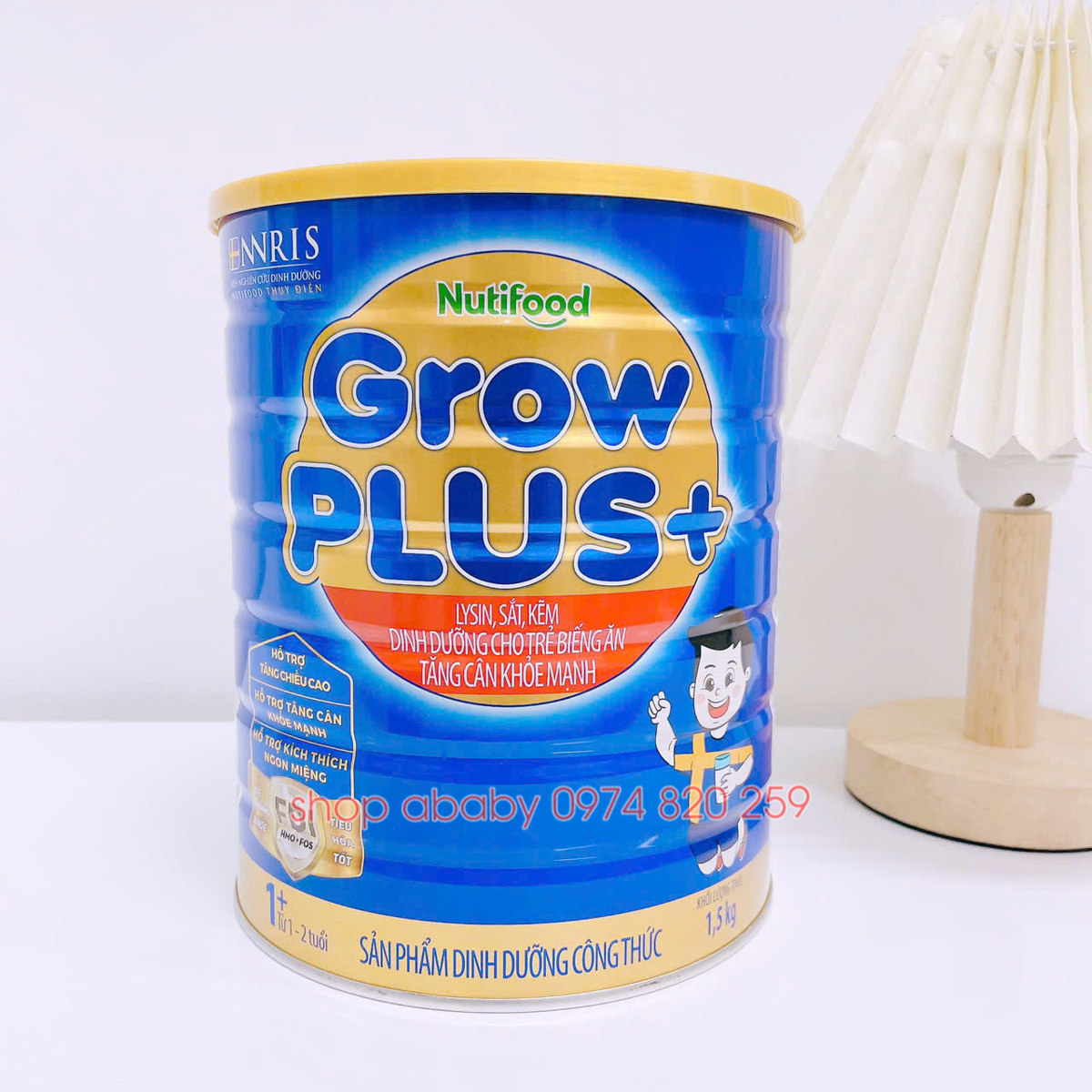 Sữa Nutifood GrowPLUS+ xanh 1.5kg | shop ababy - Cửa hàng cho mẹ và bé.