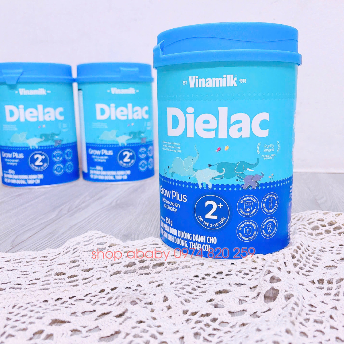 Sữa Vinamilk Dielac Grow Plus 850g | Sữa tiêu hóa, tăng miễn dịch