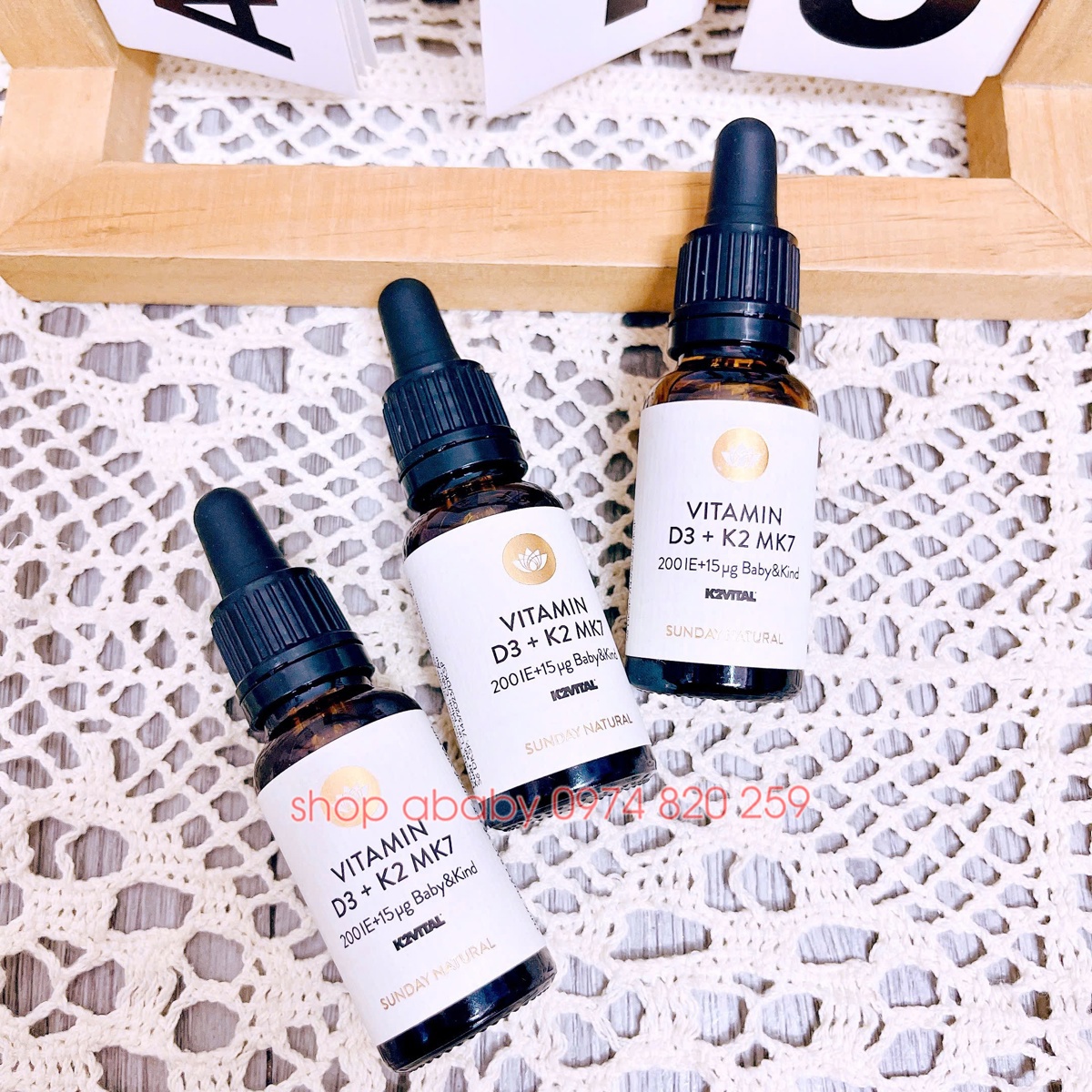 Vitamin D3K2 MK7 Sunday Natural 20ml | shop ababy - Cửa hàng cho mẹ và bé.