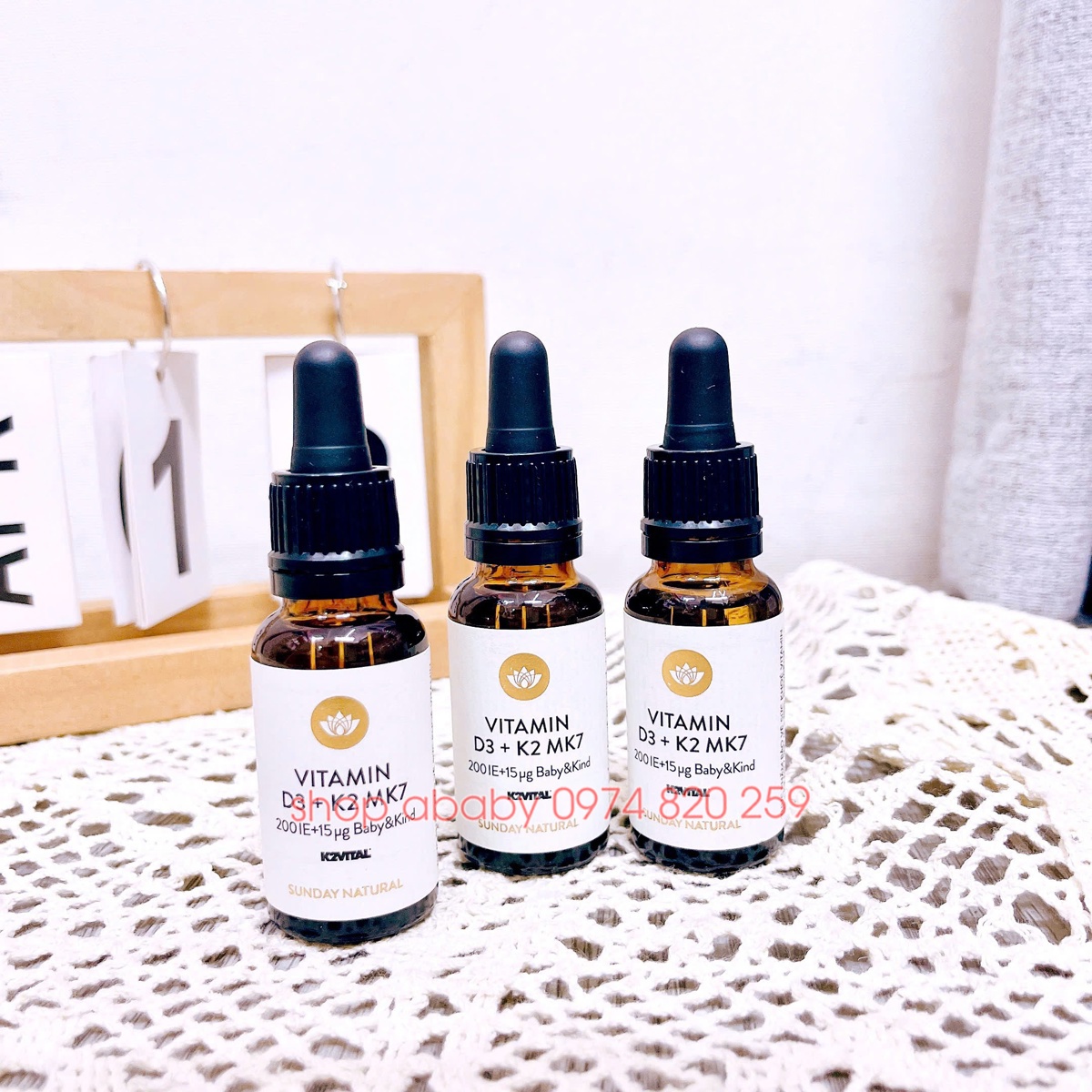 Vitamin D3K2 MK7 Sunday Natural 20ml | shop ababy - Cửa hàng cho mẹ và bé.