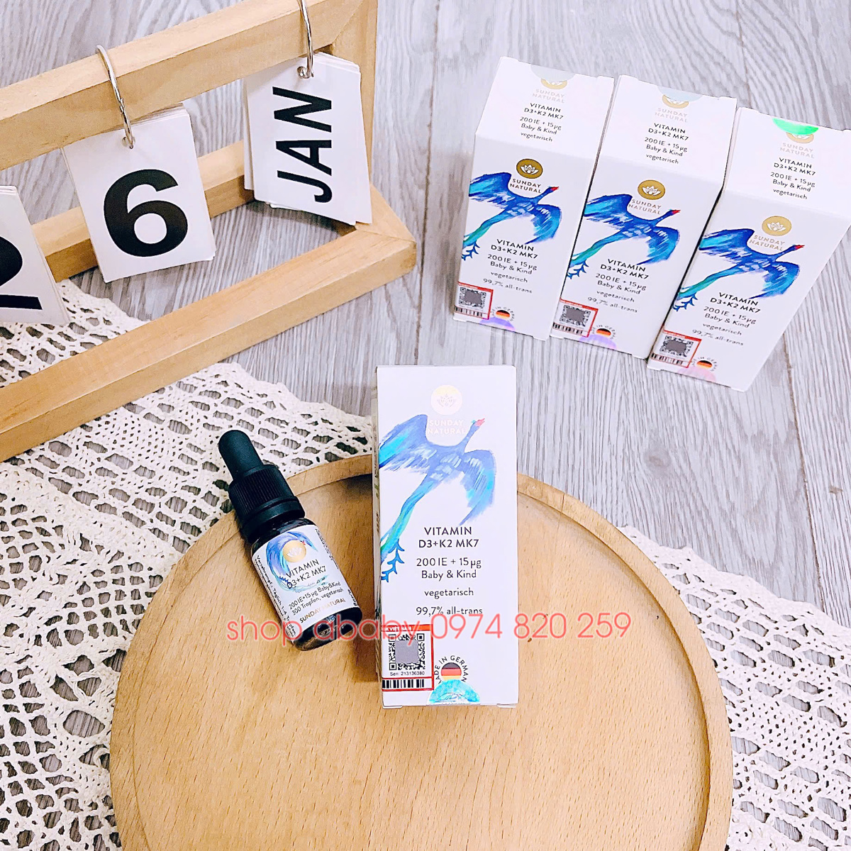 Vitamin D3K2 MK7 Sunday Natural chay thường 10ml (0-4y) | Siro,kẹo bổ ...
