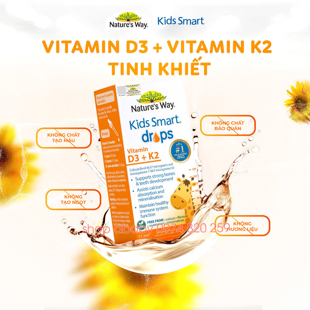 Vitamin D3K2 Organic Nature's Way (0m+) | shop ababy - Cửa hàng cho mẹ ...
