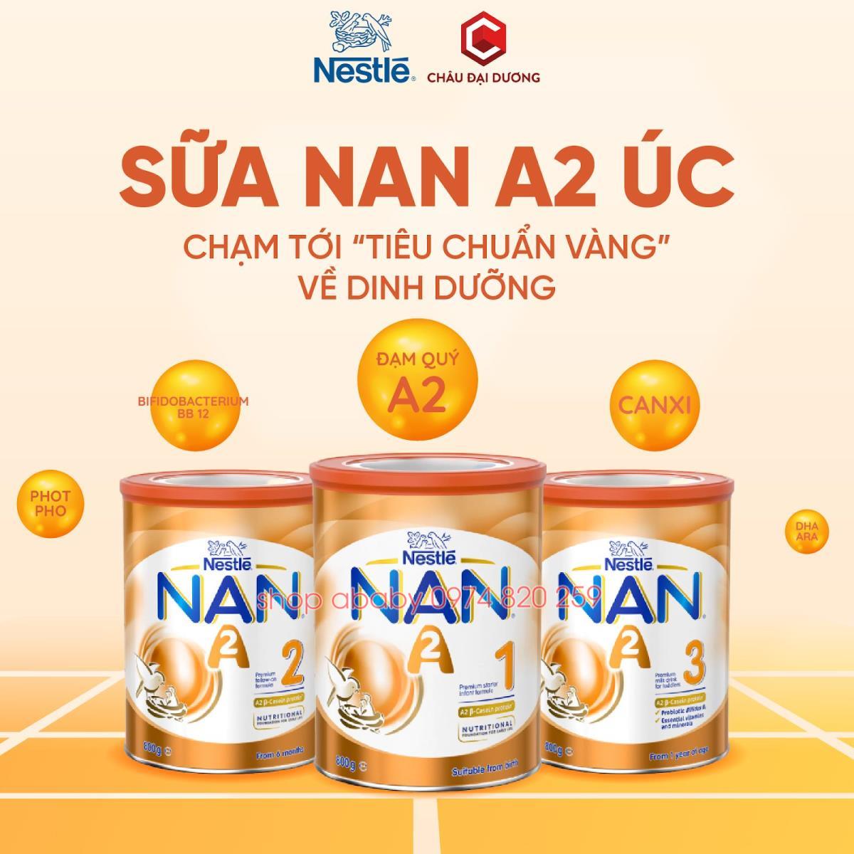 Sữa Nan A2 Úc 800g | Sữa tiêu hóa, tăng miễn dịch