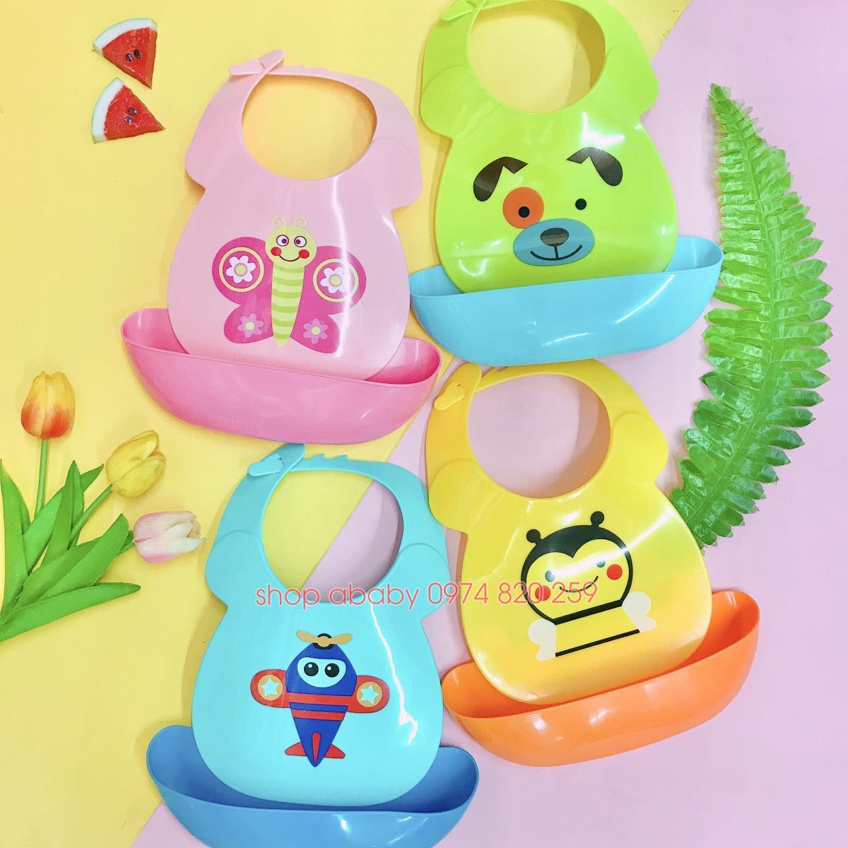 Yếm máng nhựa Upass UP4005 | Yếm ăn dặm